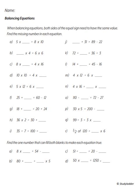 Balancing Equations Studyladder Interactive Learning Games