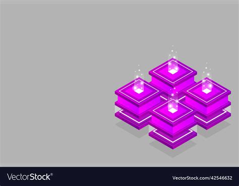Server Room Isometric Cloud Storage Data Data Vector Image