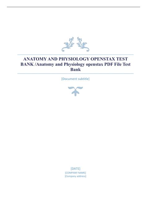 Anatomy And Physiology Openstax Test Bank Anatomy And Physiology Openstax Pdf File Test Bank