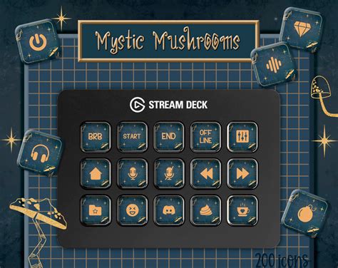 Stream Deck Icons Set Screensavers 200 Mystic Mushroom Icon Pack For Elgato Streamdeck
