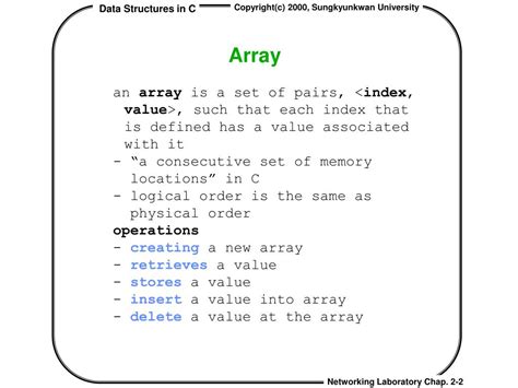 Ppt Chapter 2 Arrays And Structures Fundamentals Of Data Structures