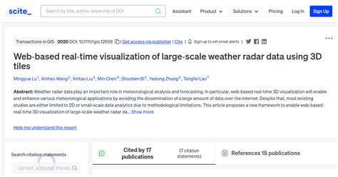 Web‐based Real‐time Visualization Of Large‐scale Weather Radar Data Using 3d Tiles