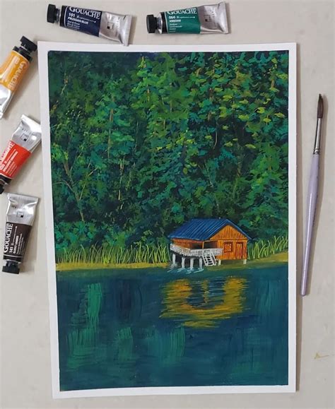 신한화구 신한 전문가 디자이너 과슈는 밑 색 위 덧칠이 용이하며 완벽한 은폐력을 자랑합니다