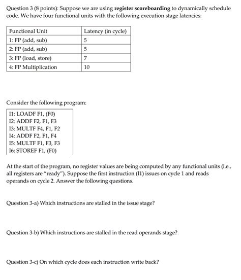 Solved Question 3 8 ﻿points Suppose We Are Using Register