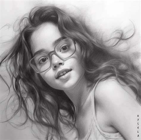 Smiling Young Lady With Glasses By Eolmedillo On Deviantart