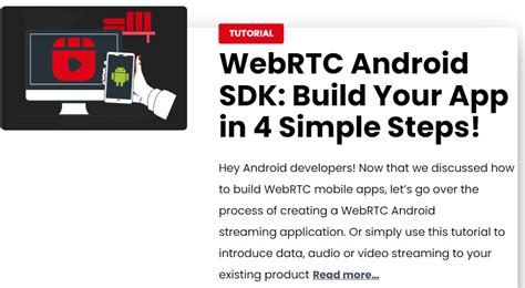 Webrtc Sdk For Android Build Your App In 4 Simple Steps By Ant Media