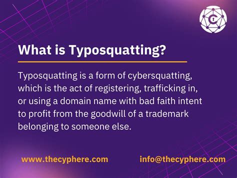 Cybersecurity Infosec Typosquatting Prevention Cyphere Ltd