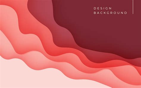 Premium Vector Multi Colored Abstract Red Brown Soft Wavy Papercut Overlap Layers Background
