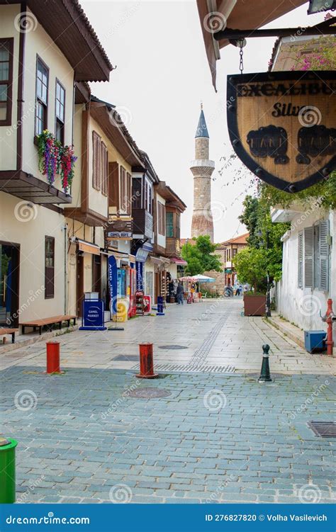 Narrow Streets Of The Old City Of Antalya Editorial Image Image Of