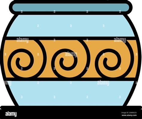 Cauldron Potter Icon Outline Cauldron Potter Vector Icon Color Flat Isolated Stock Vector Image