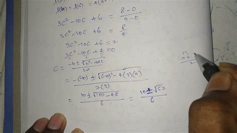 Calculus Lagranges Mean Value Theorem Problem Part YouTube