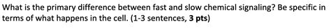 Solved What Is The Primary Difference Between Fast And Slow