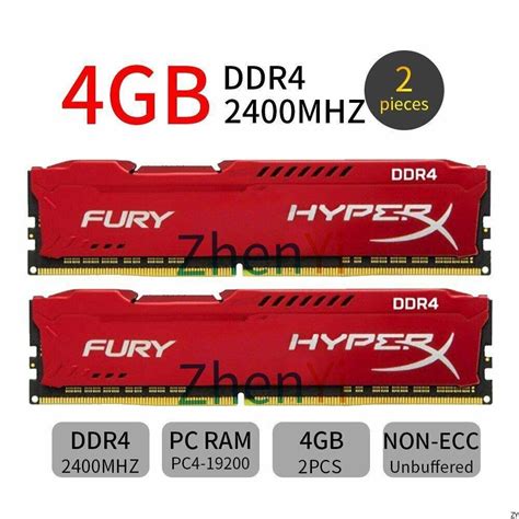 Dành Cho Hyperx Fury Red 8gb 2x 4gb Ddr4 2400 Mhz Pc4 1200 Cl15 Dimm Pc Ram Để Bàn Shopee