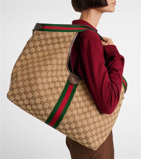Gucci Giglio Gg Canvas Large Tote Bag In Beige Gucci Mytheresa