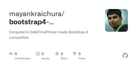 Github Mayankraichurabootstrap4 Datetimepicker Eonasdans