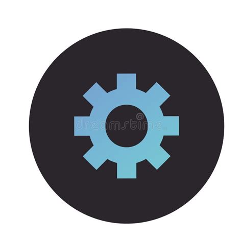 Gear Settings Setup Block Style Icon Stock Vector Illustration Of