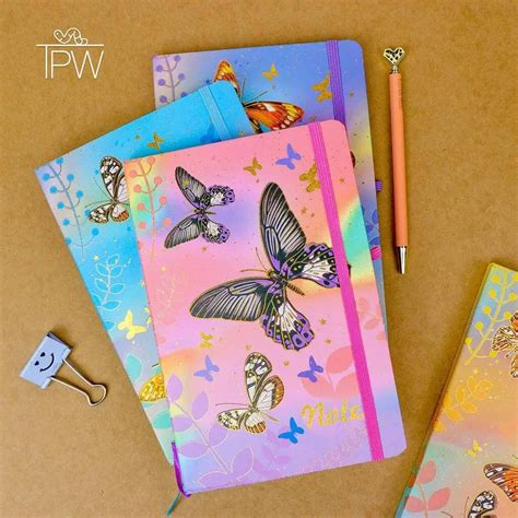 Adorable Glittered Butterfly Notebook