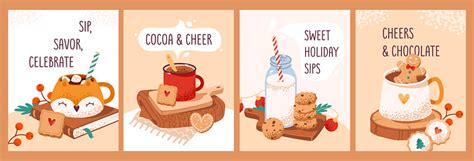 마시멜로와 진저 브레드를 곁들인 크리스마스 핫 초콜릿을 곁들인 초대장 및 인사말 카드 초대장에 대한 스톡 벡터 아트 및 기타 이미지 초대장 쿠키 크리스마스 Istock