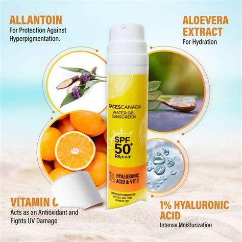 Sunscreen Gel Online Water Based Sunscreen Gel With Spf 50 Faces Canada