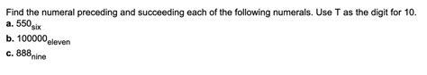 Answered Find The Numeral Preceding And… Bartleby