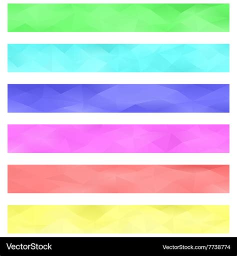 Colored Banner Background Set Royalty Free Vector Image