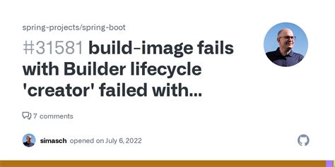 Build Image Fails With Builder Lifecycle Creator Failed With Status Code 51 · Issue 31581