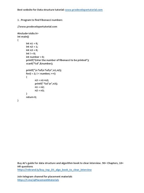 100 C Programs Pdf Pdf Filename Computer Programming