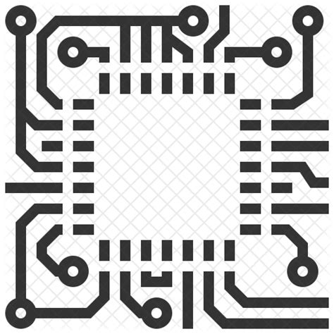 Pcb Icon Download In Line Style