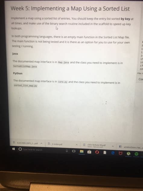 Solved Week 5 Implementing A Map Using A Sorted Implement A