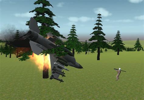 Raven Manpads Operator Inspects The Wreck Of A Shot Down F 16 R Ravenfield