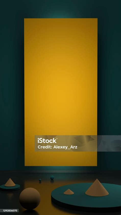 트렌디 한 색상 디자인의 브랜딩을위한 공백이있는 원시 기하학적 모양의 3d 렌더링 Minimalism 0명에 대한 스톡 사진 및 기타 이미지 Istock