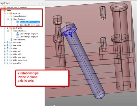 How To Make Sliding Core Assembly Relationships In Powershape