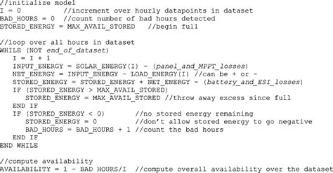 Pseudocode For Availability Determination Download Scientific Diagram