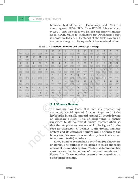 Ncert Book For Class 11 Computer Science Chapter 2 Encoding Schemes And Number System