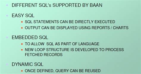 full on baan structured query language