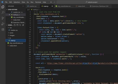 Webdevelopment Javascript Api Html Json Weatherapp Coding