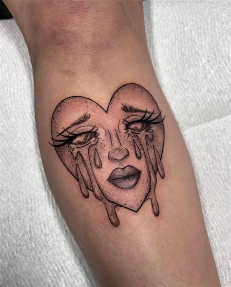 Crying Heart 💧🖤 Would Love To Do More Of These Laughing Heart Tattoo