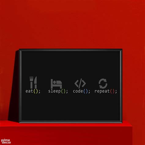 Programmer Routine Programmer Poster Wall Art Prime Décor