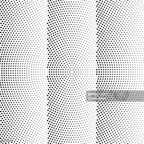 Halftone Dot Gradient Pattern Transitioning From Black To White High
