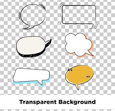 낙서 손으로 그린 연설 거품 삽화 무료 벡터