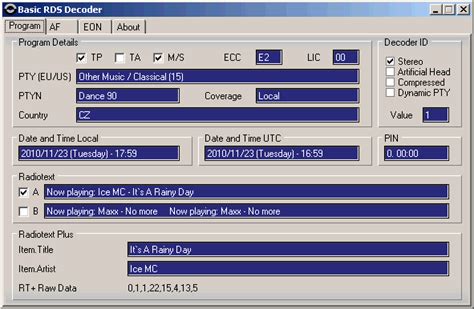 Videos Screenshots RDS Spy Windows RDS Decoder