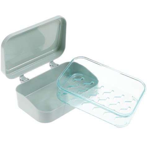 Soap Holder Bar Case Abs Bathrooms Accessories Container Travel Closed