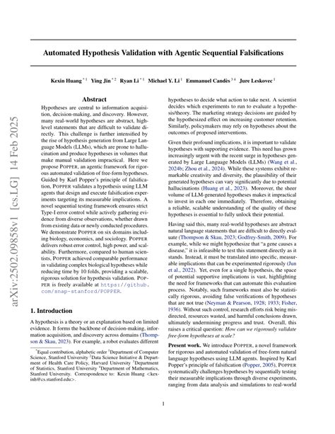 Pdf Automated Hypothesis Validation With Agentic Sequential