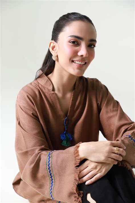 Dyed Wool Shirt Mbasics By Mariab Pk