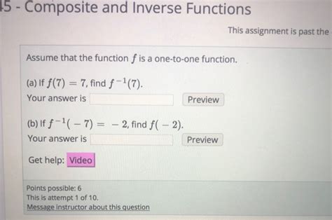 Solved 45 Composite And Inverse Functions This Assignment