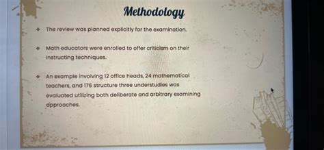 Methodology The Review Was Planned Explicitly For The