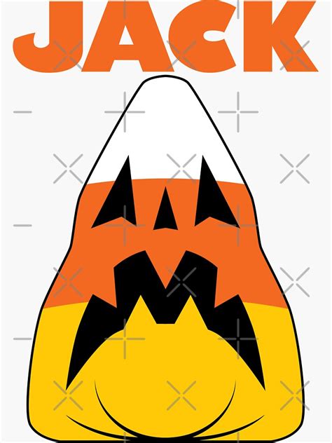 Candy Corn Jack Attack Sticker By Chadsavage Redbubble