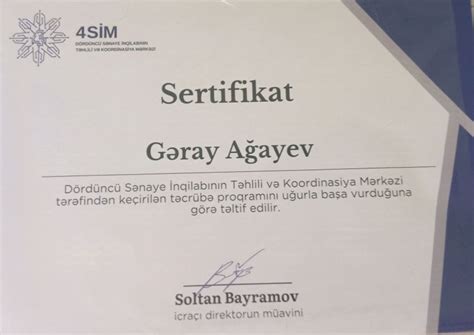 I Am Excited To Share That I Have Succesfully Completed C4ir Internship Program Geray Aghayev