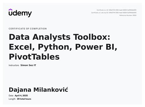 Excited To Share That Ive Completed The Data Analysts Toolbox Excel