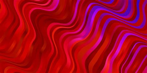 Dark Pink Red Vector Backdrop With Bent Lines Illustration In Halftone Style With Gradient